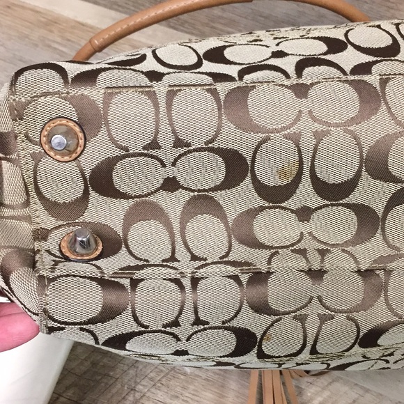 Coach | Bags | Coach Hampton Carryall Satchel Tote Monogram And Braided ...